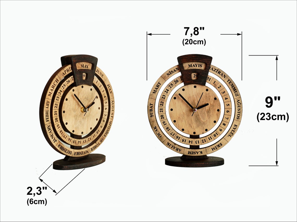 Handcrafted Wooden Desk Clocks With Natural and Rustic Designs to ...