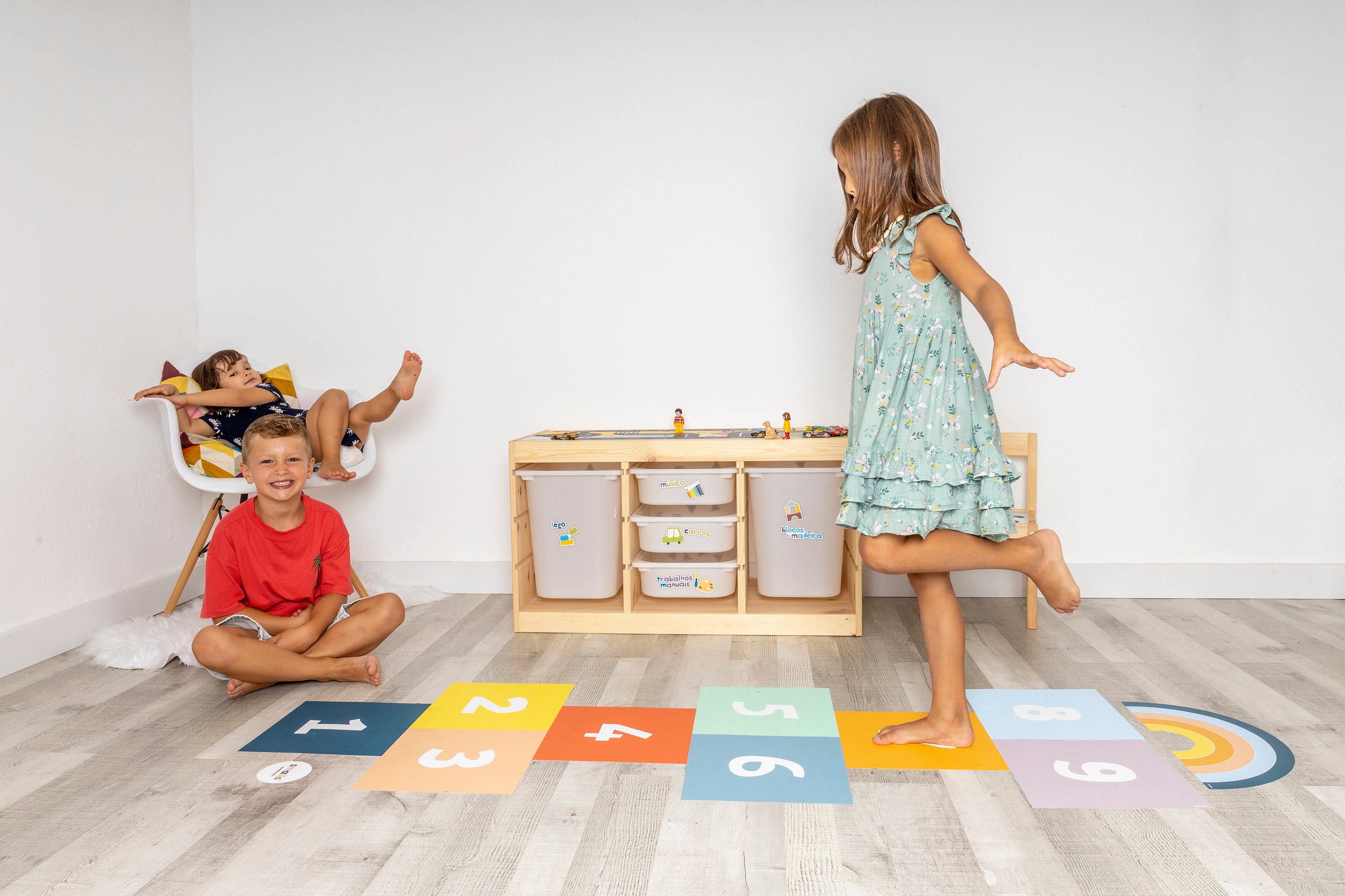 Hopscotch Decal Colored Hopscotch Sticker Hopscotch Game Vinyl Decal ...
