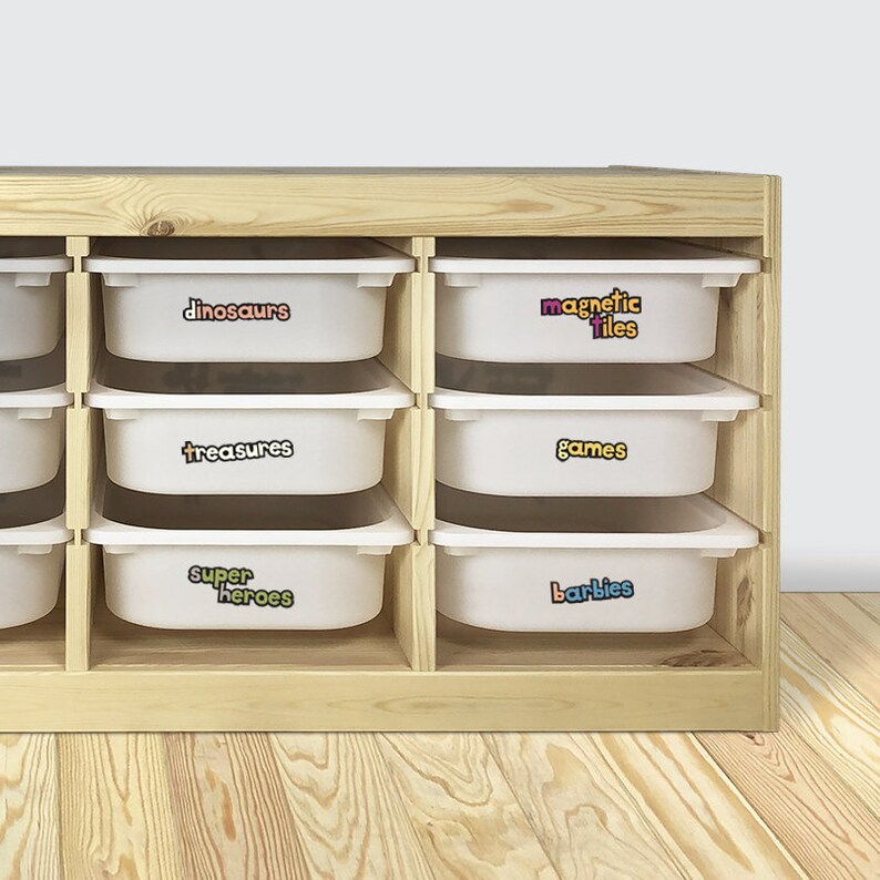 MEGA Sticker Set Ikea Labels Toy Organisation English Words Stickers ...