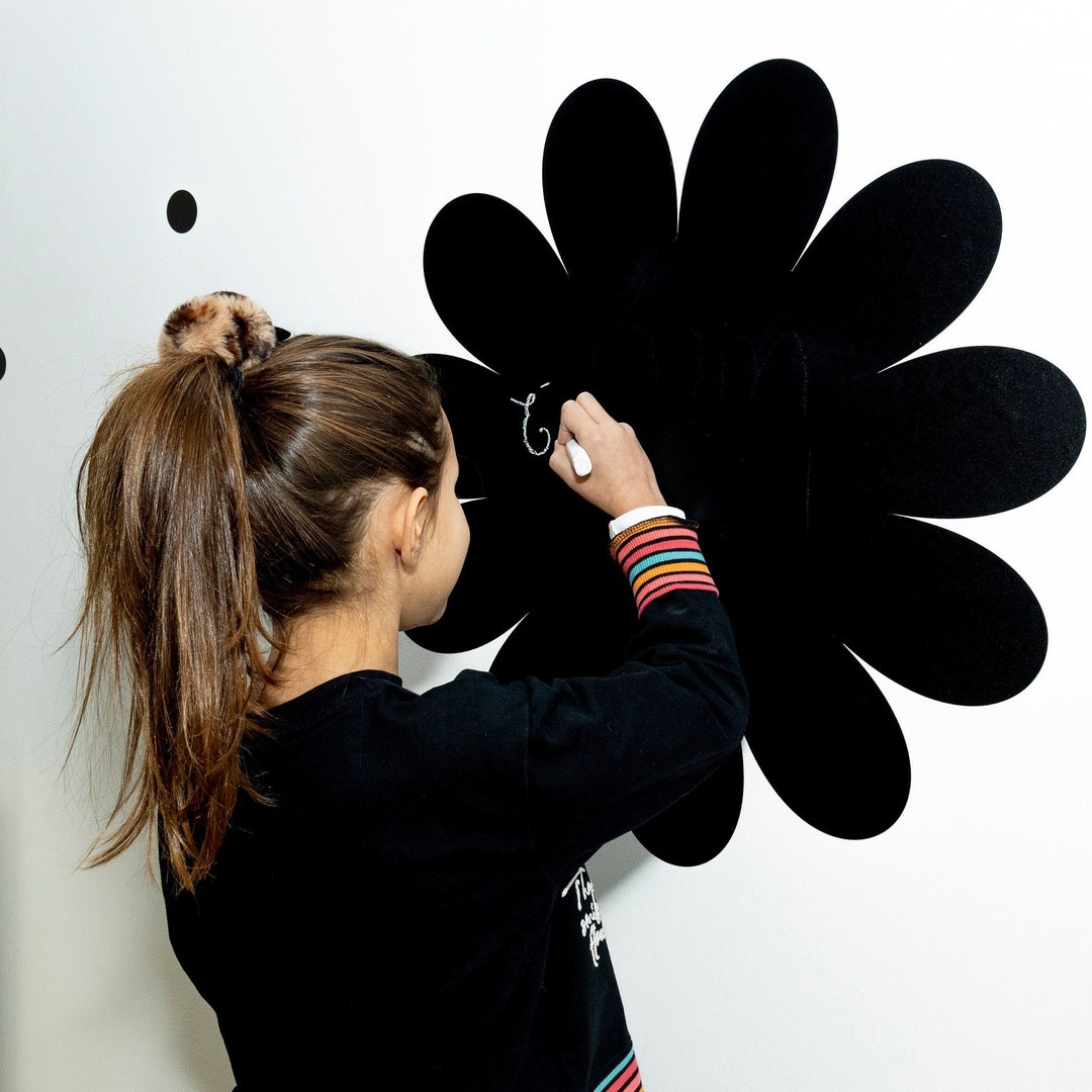 Chalkboard Flower Sticker Decal Vinyl Backboard Adhesive Label ...