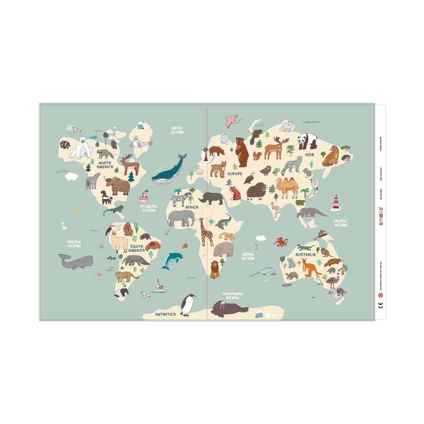 Ikea Vinyl Decal World Map - IKEA Flisat Table Sticker - Removable ...