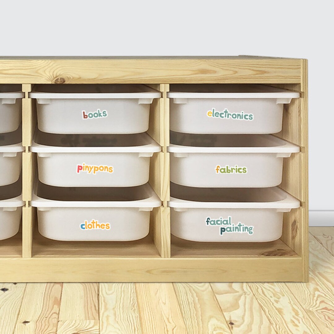 MEGA Sticker Set Ikea Labels Toy Organisation English Words Stickers ...