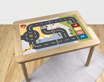 Ikea Flisat Table Decal, Green City Sticker, Fun City Roads Map Sticker ...