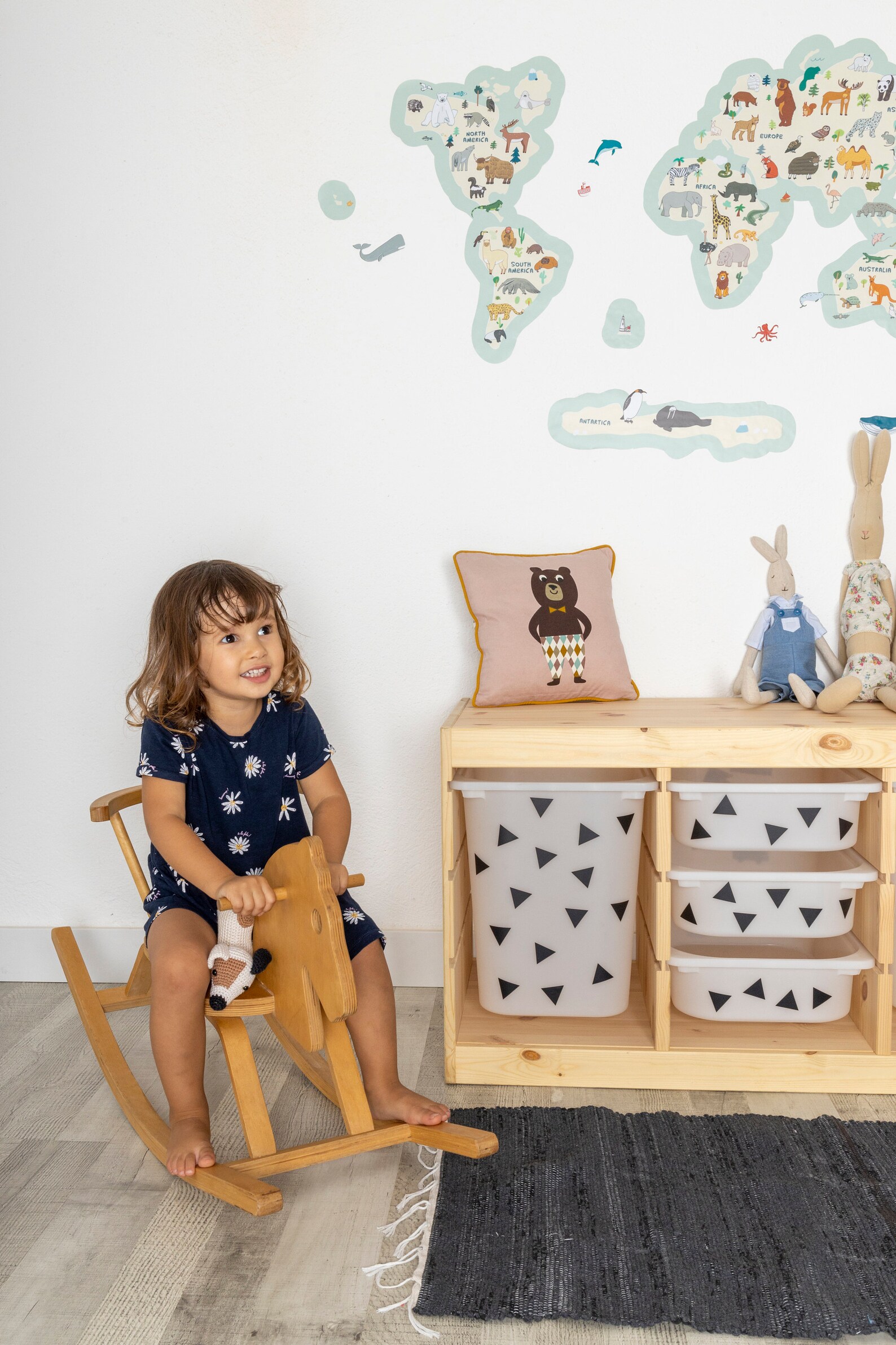 Kids World Map Decal Animals Map Vinyl Decal World Map Kids Sticker - Etsy