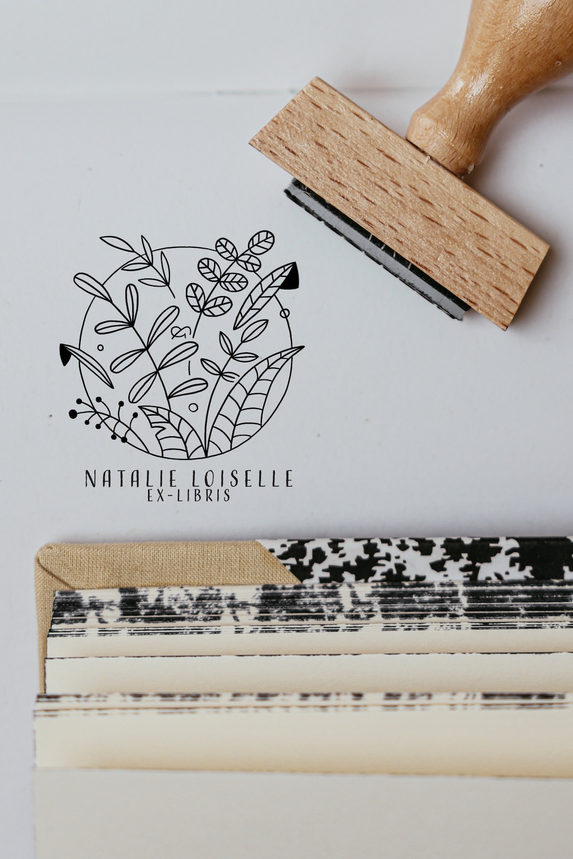 Plant Ex-libris Personalized Stamp Book Stamp Ex Libris Stamp ...