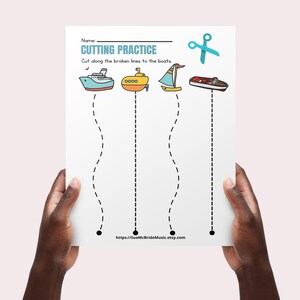 Ocean Theme Cutting Practice | Scissor Skills Printable - Etsy