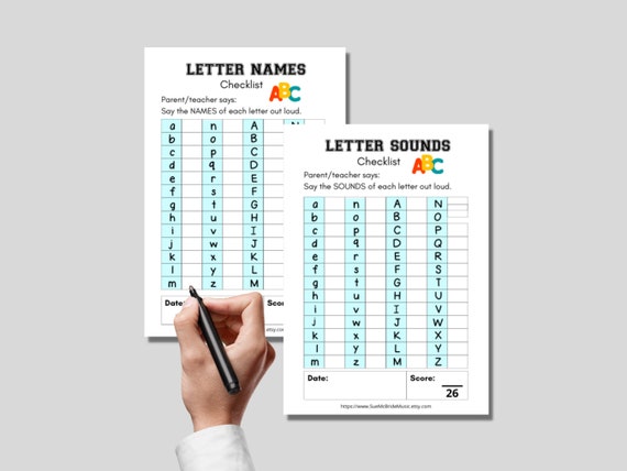 Letter Names and Letter Sounds Printable Assessment Kit - Etsy
