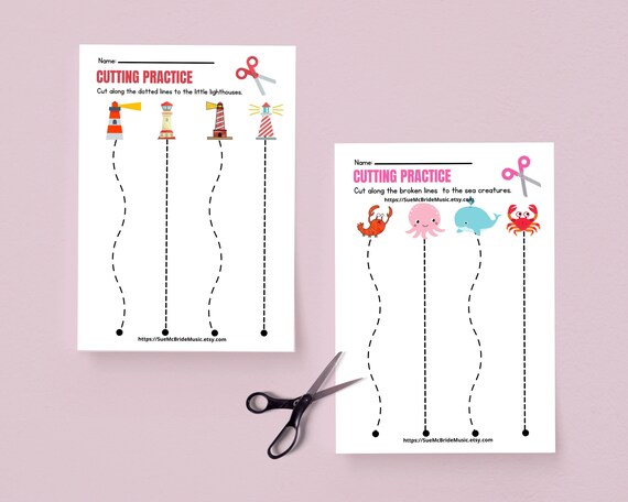 Ocean Theme Cutting Practice Scissor Skills Printable - Etsy