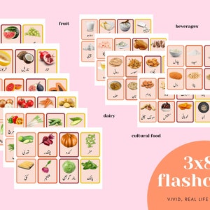 Urdu Food Vocabulary Flashcards | Montessori Inspired Educational ...