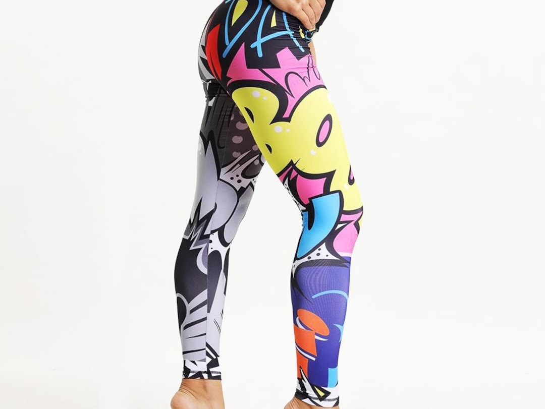 Comic Tights, Comic Leggings, Exercise Tights, Fun Leggings, Fun Tights ...