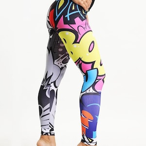 Comic Tights, Comic Leggings, Exercise Tights, Fun Leggings, Fun Tights ...