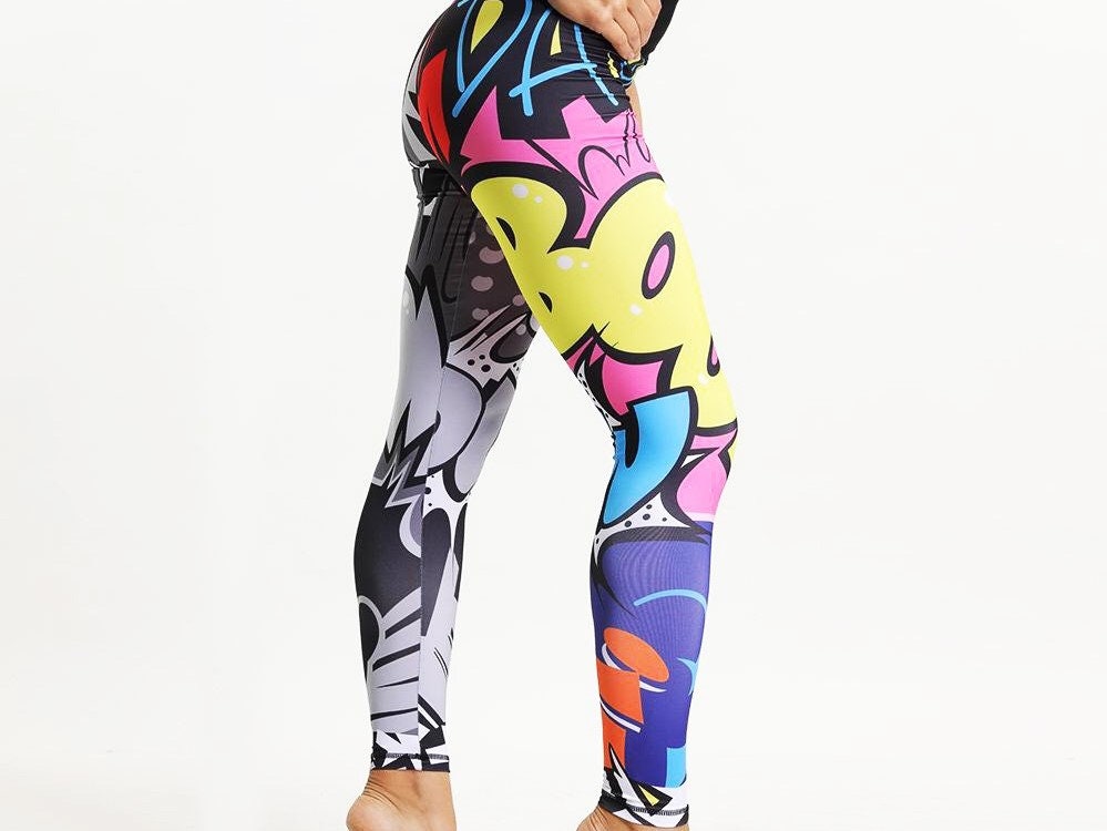 Comic Tights, Comic Leggings, Exercise Tights, Fun Leggings, Fun Tights ...