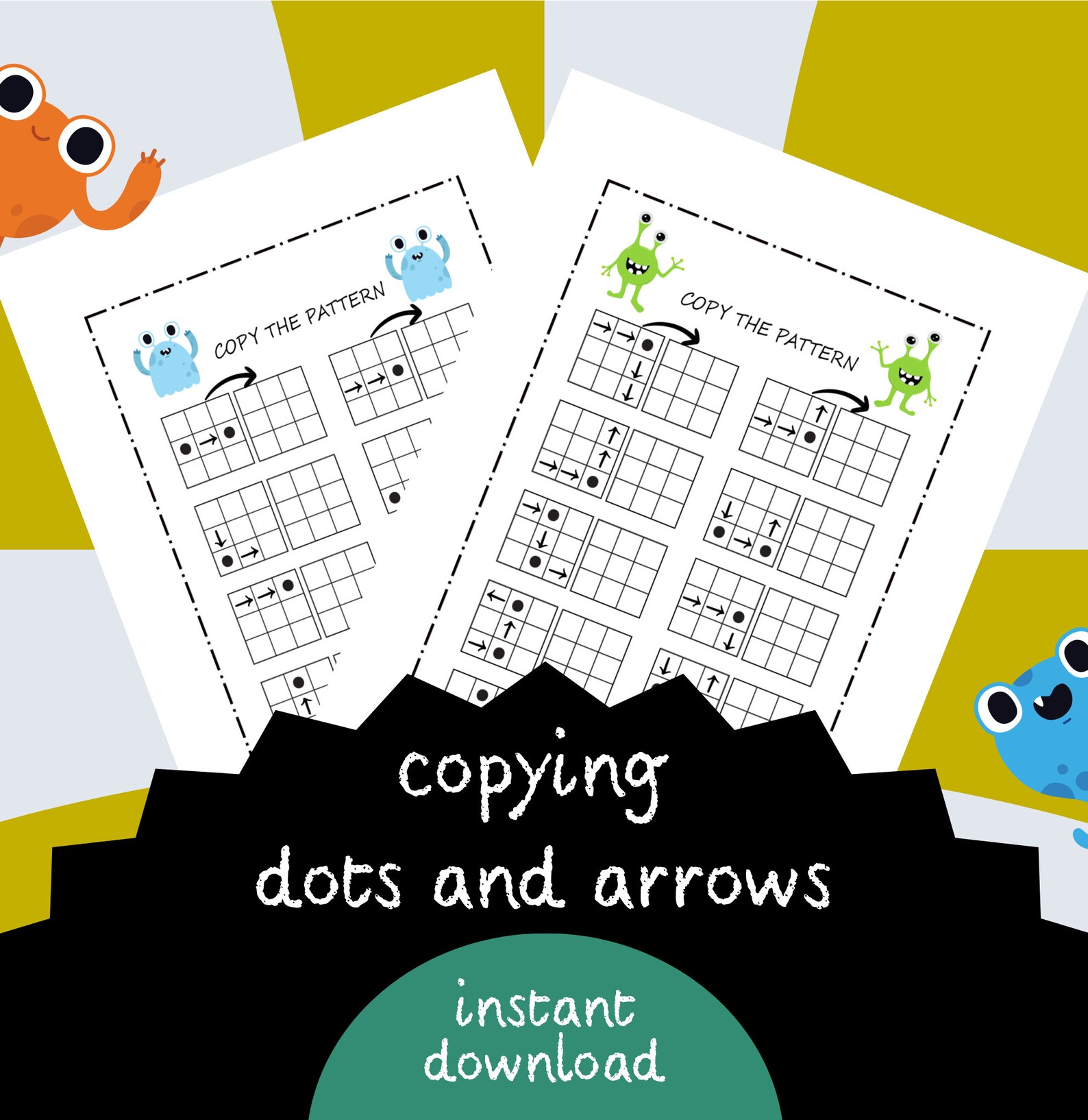 Introducing Coding, Coding for Kids, Copying the Dots and Arrows, Coding Worksheets, Kids ...