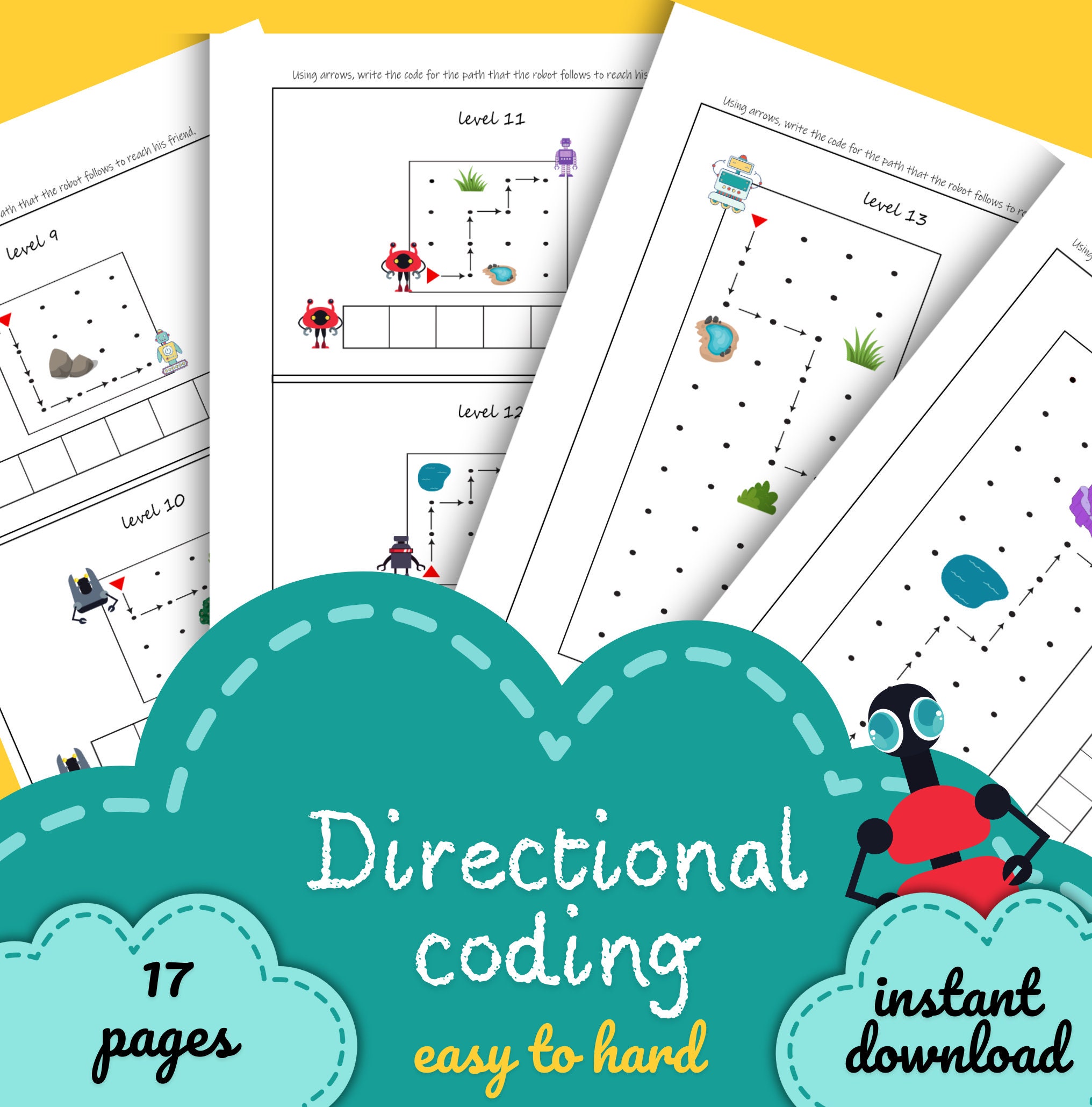 Directional Coding, Introducing Coding, Coding for Kids, Copying Arrows ... Directional Coding, Introducing Coding, Coding for Kids, Copying Arrows ...