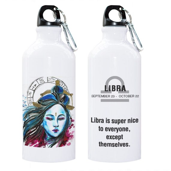 Libra Zodiac Water Bottle New Gift Sports Water Bottle - Etsy