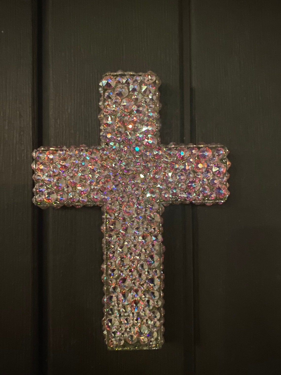 Luxury Custom Handmade Cross With 700 Swarovski Iridescent Crystals AB ...