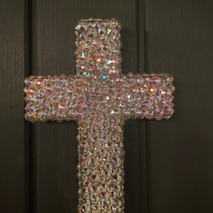 Luxury Custom Handmade Cross With 700 Swarovski Iridescent Crystals AB ...