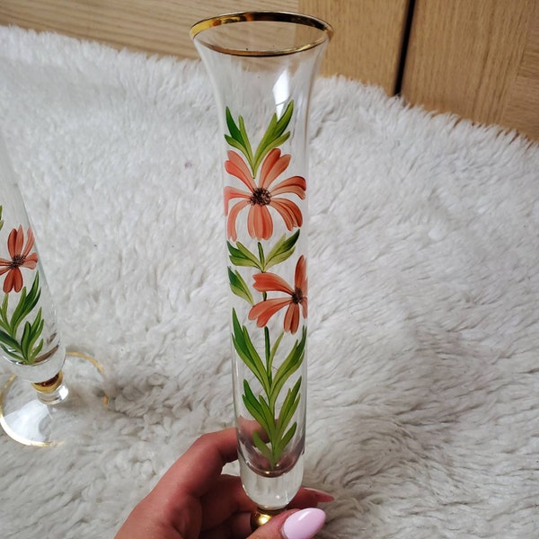 Painted Glass Vases - Etsy