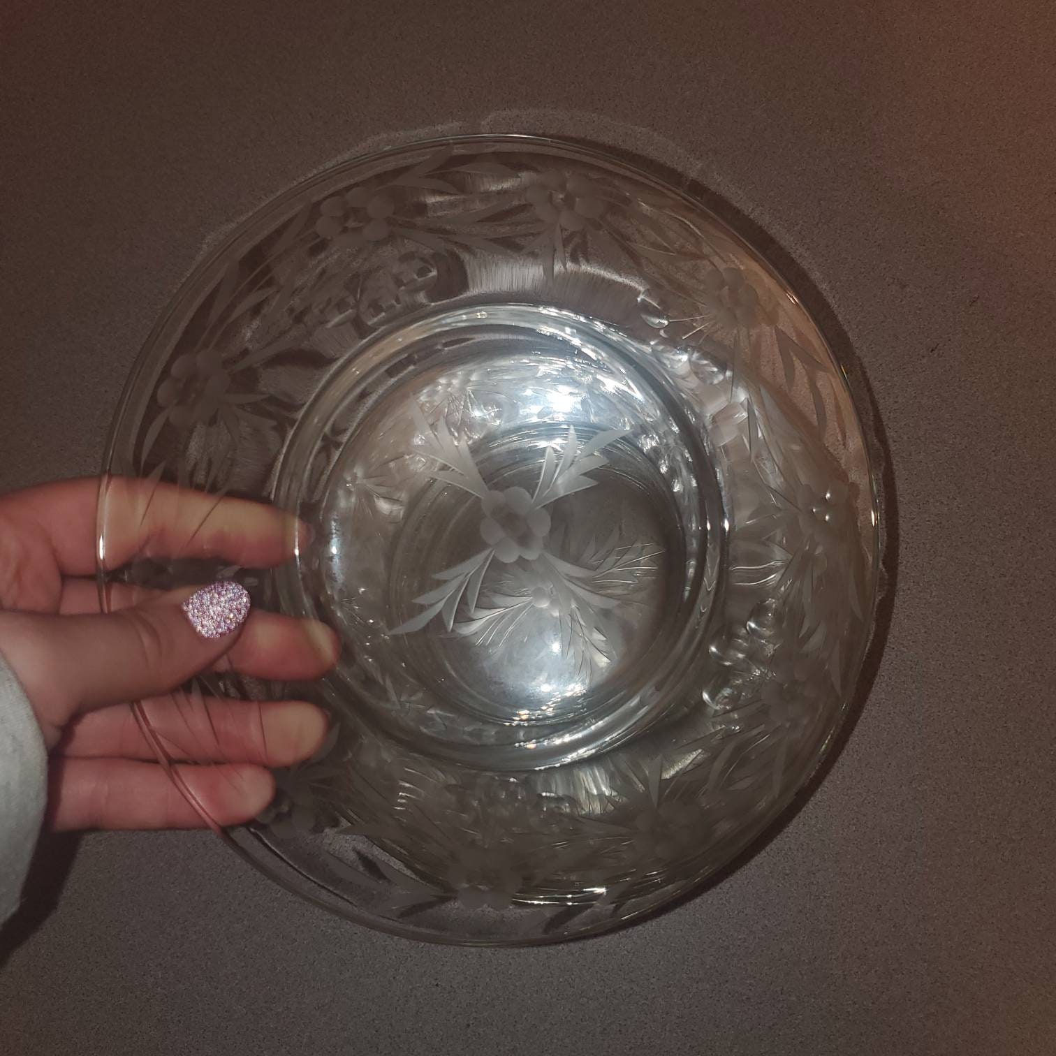 Vintage Cut Glass Plates - Etsy