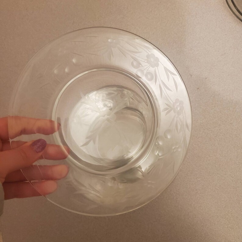 Vintage Cut Glass Plates - Etsy