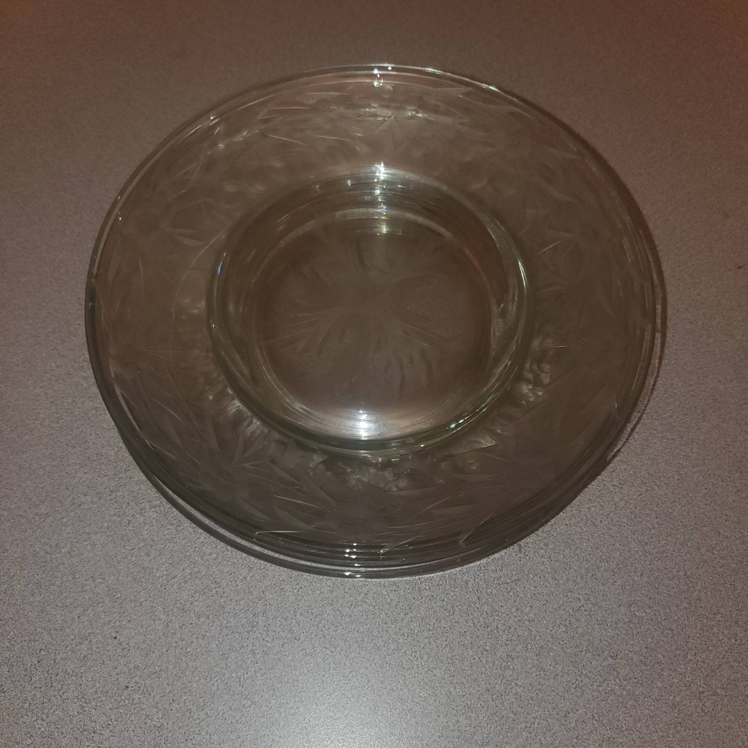 Vintage Cut Glass Plates - Etsy