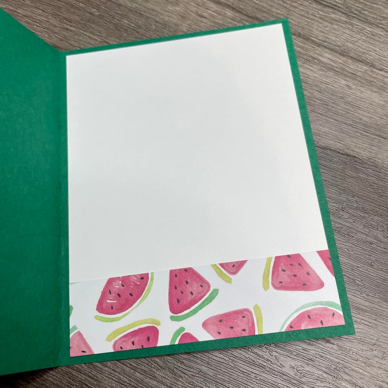Watermelon Friendship Card Thank You Card Handmade Greeting Card ...