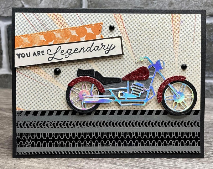 You Are Legendary Biker Card Handmade Card Motorcycle Card Stampin up ...