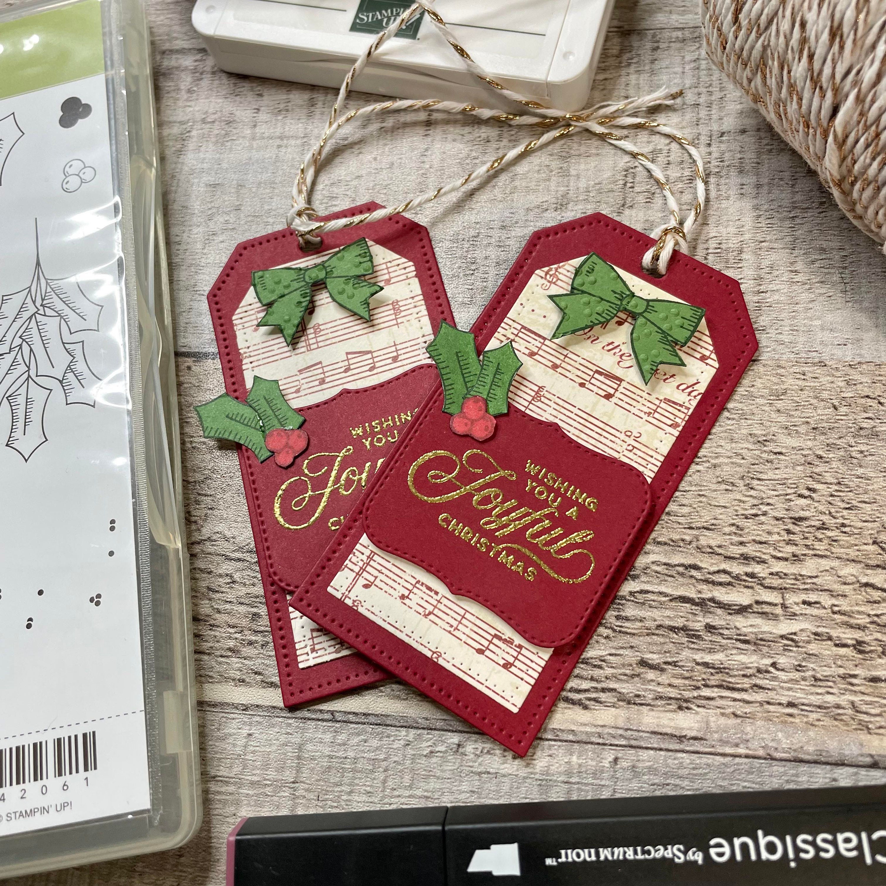 Christmas Sheet Music Handcrafted Gift Tags 6 Ct Vintage Style ...