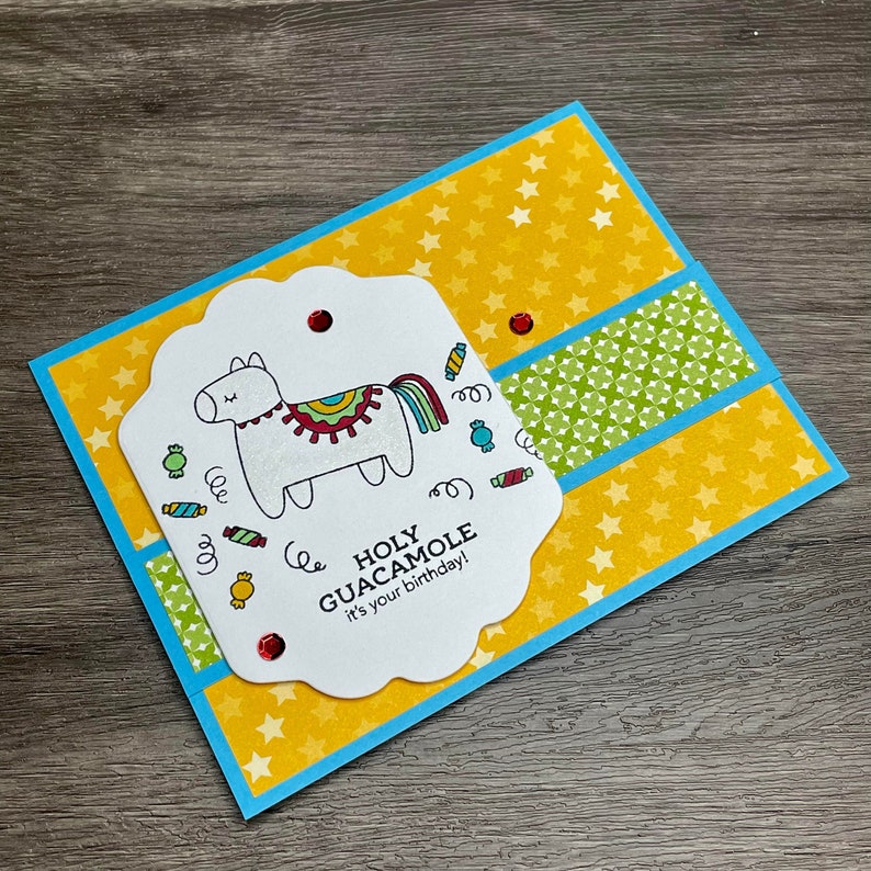 Pinata Birthday Card Happy Birthday Hand Stamped Handmade Stampin' up ...