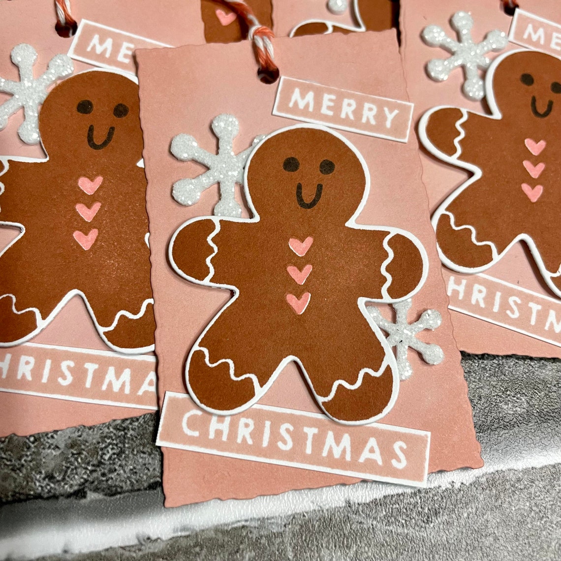 Gingerbread Men Christmas Gift Tags 10 Count Christmas Goodie Bag Tags ...