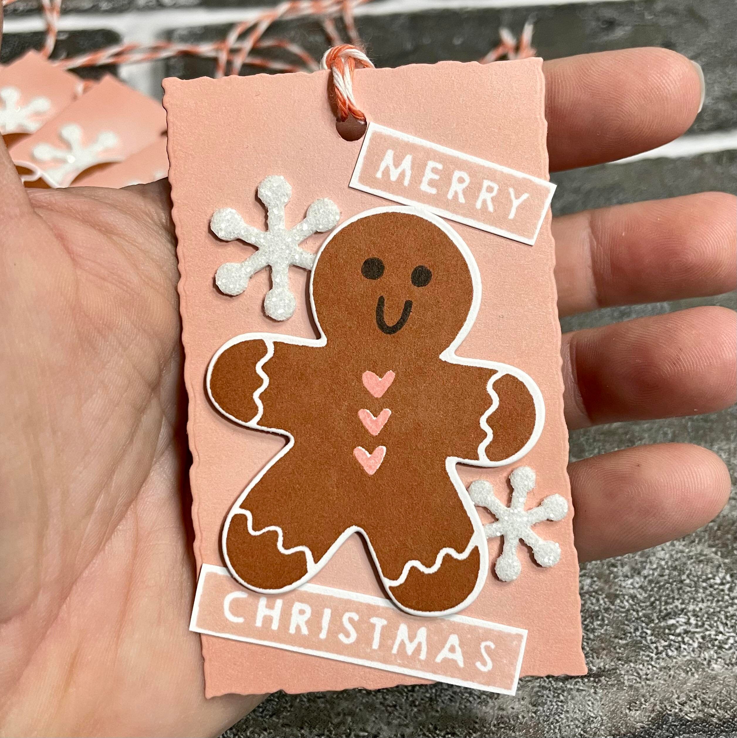 Gingerbread Men Christmas Gift Tags 10 Count Christmas Goodie Bag Tags ...