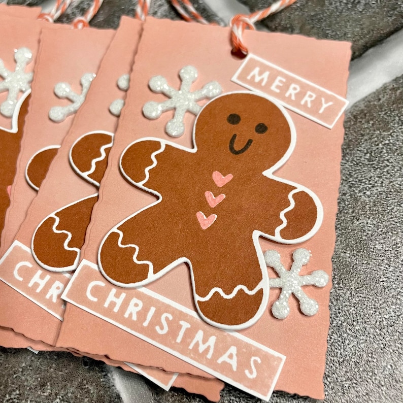 Gingerbread Men Christmas Gift Tags 10 Count Christmas Goodie Bag Tags ...
