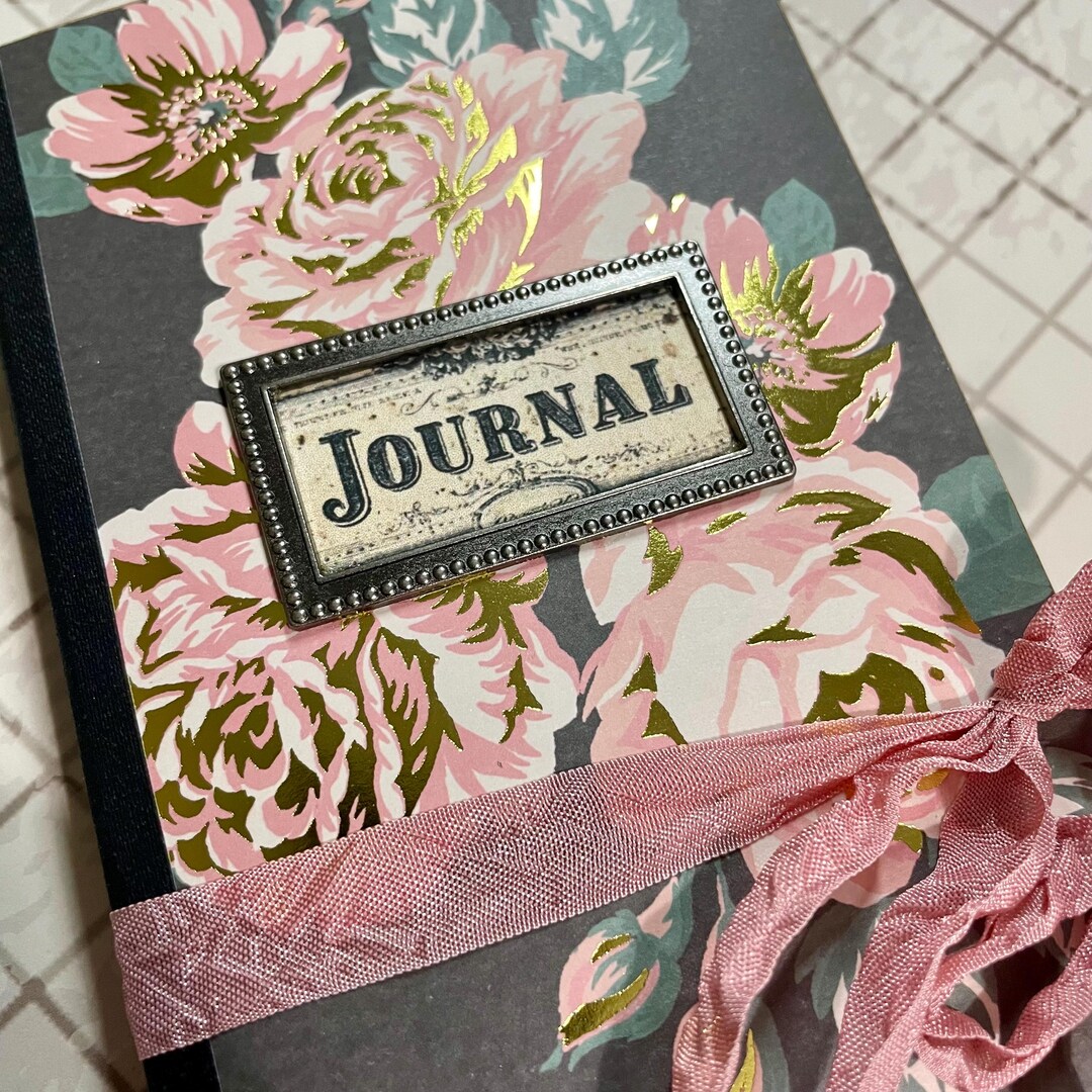 Elegant Roses Tall and Skinny Junk Journal - Handcrafted Diary ...