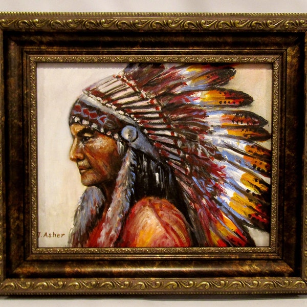 Native American Indian Oil Paintings - Etsy