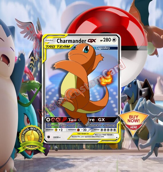 Card / Carte / Custom Pokemon Full Art GX Tag Team - Etsy