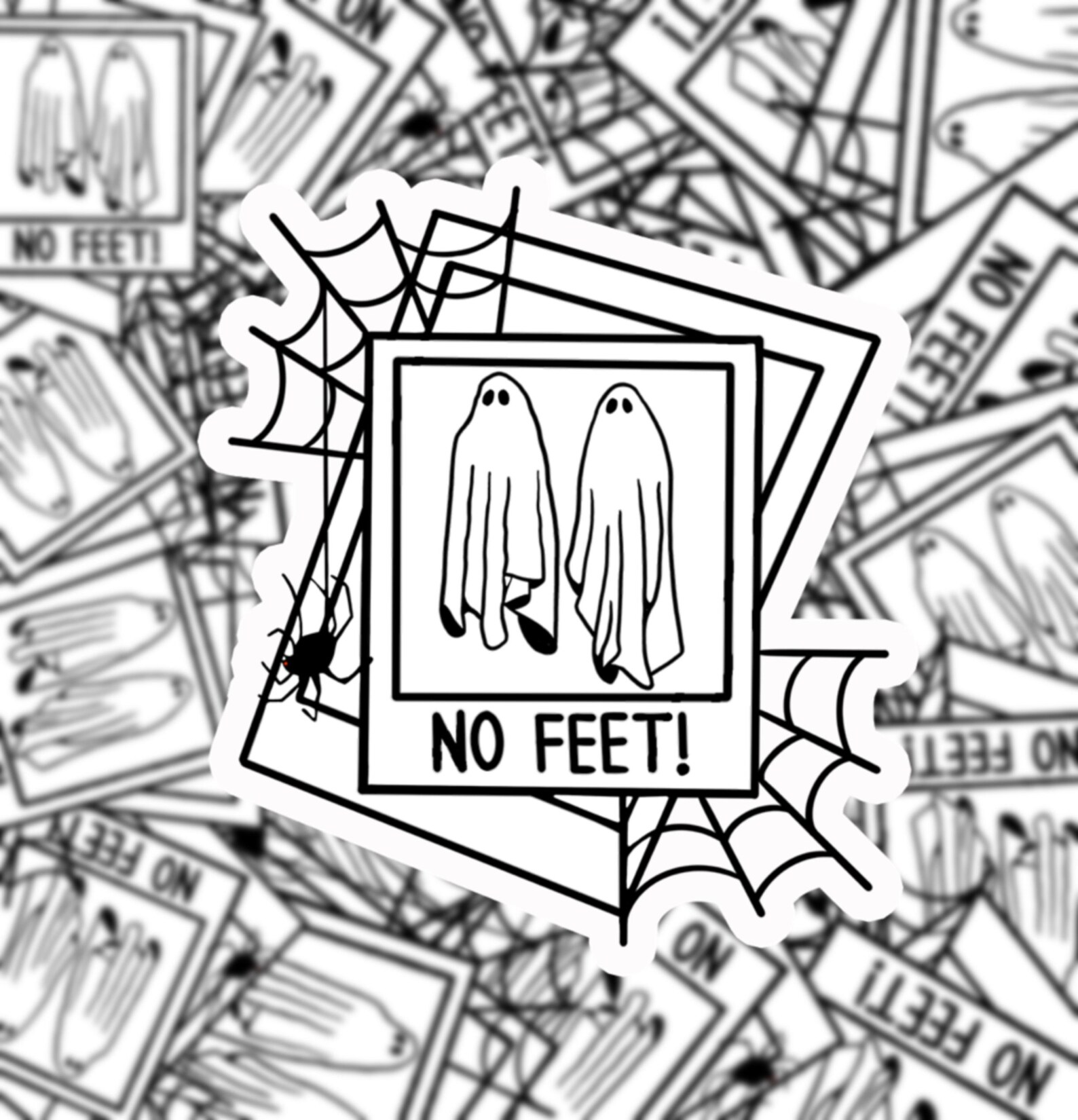 No Feet Sticker - Beetle Juice Inspired - Etsy