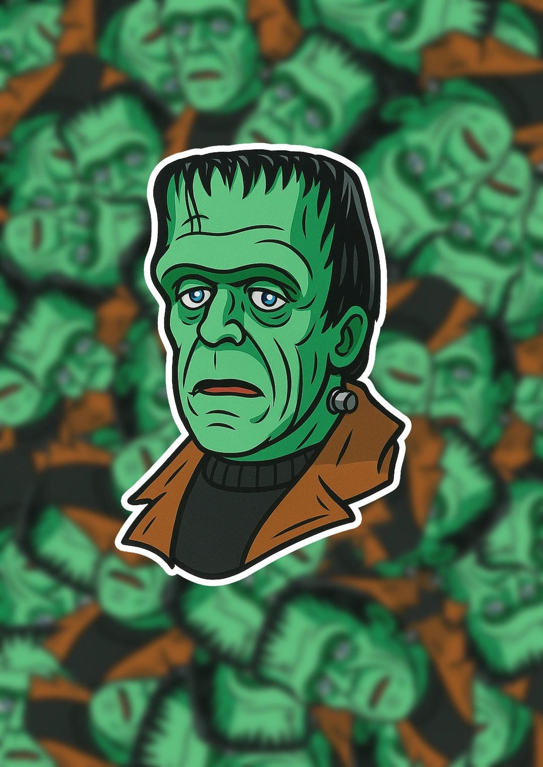 Herman Munster Sticker: Retro TV Monster, Waterproof Vinyl Decal - Etsy
