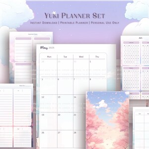 A5 SLIM SIZE - Yuki Planner Set - Undated and Dated May 2025 - Etsy