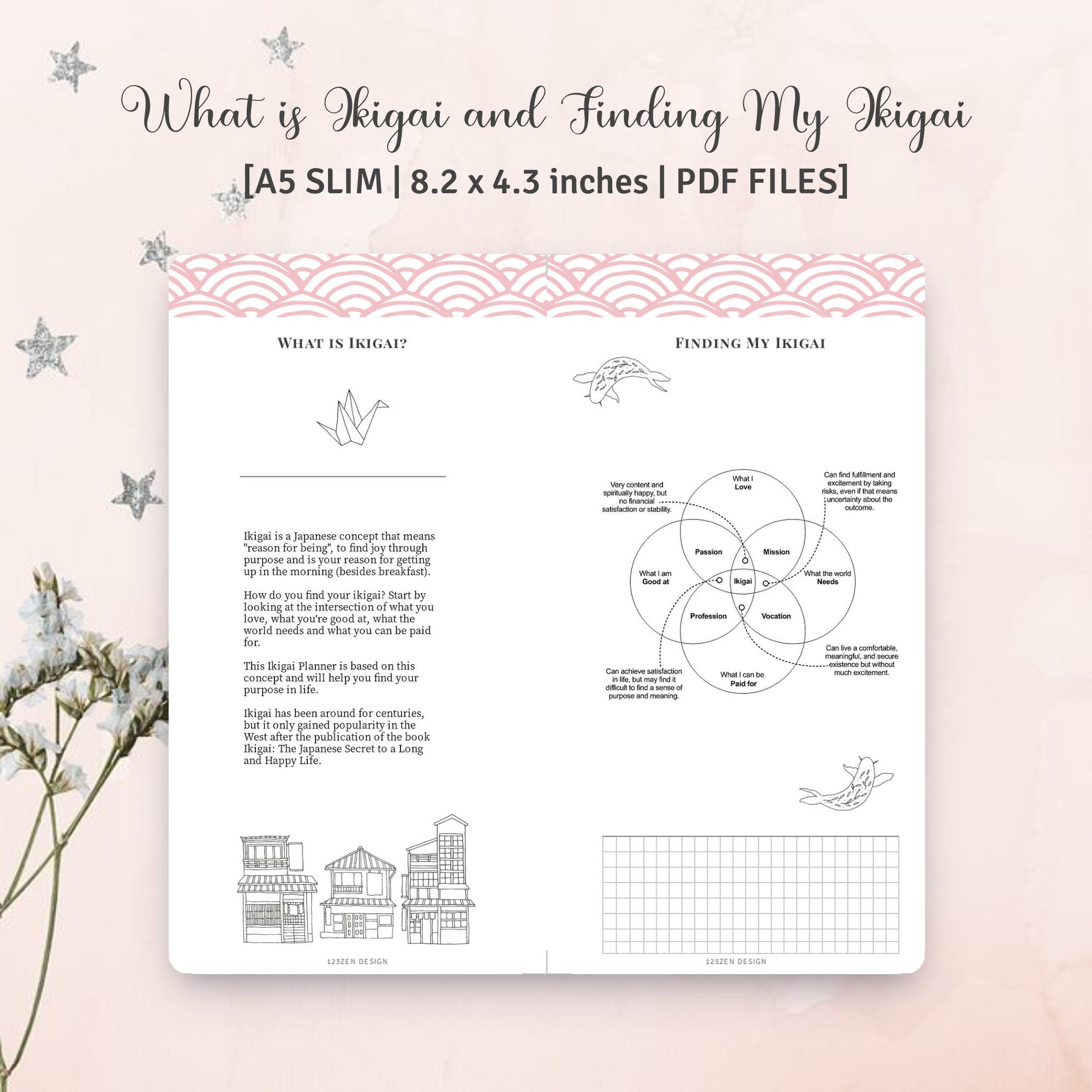 A5 SLIM SIZE Interactive Planner: Finding My Ikigai - Etsy