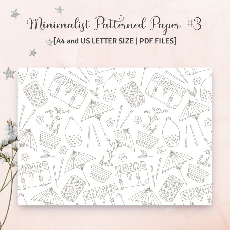 A4 and US LETTER Minimalist Style Printable Dashboard or Design Paper ...