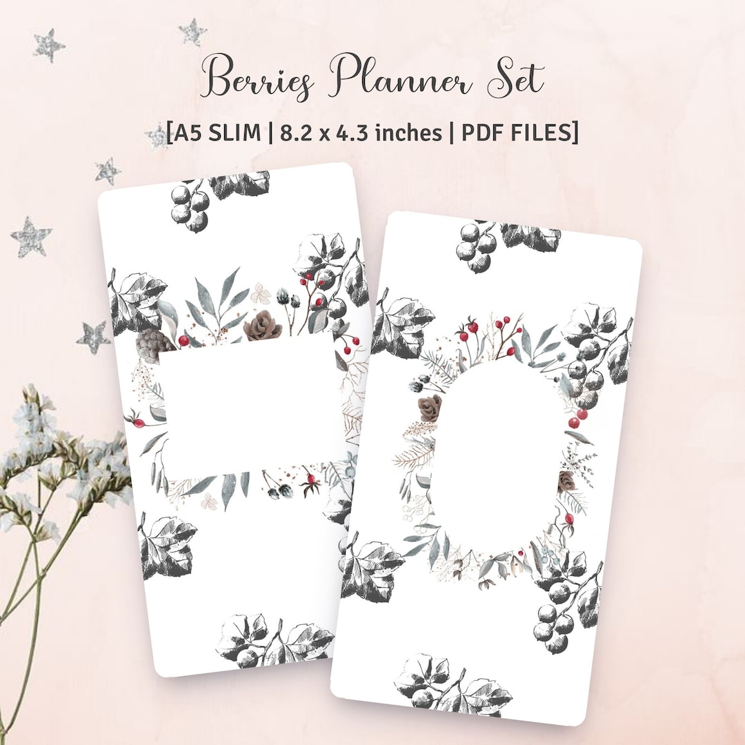 A5 SLIM SIZE - Berries Planner Set of 10 - Etsy