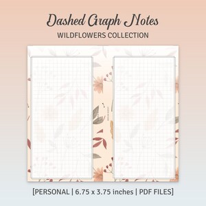 PERSONAL SIZE - Wildflowers Collection | Planner/journal Notes Set of 6 ...