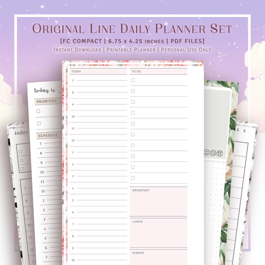 FC COMPACT - Original Line Daily Planner Set - Etsy