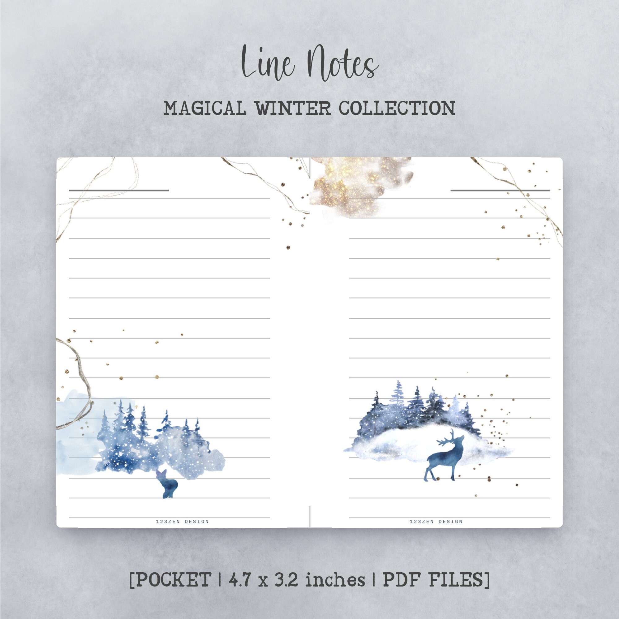 POCKET SIZE Magical Winter Collection Planner Set of 4 no. 1 - Etsy