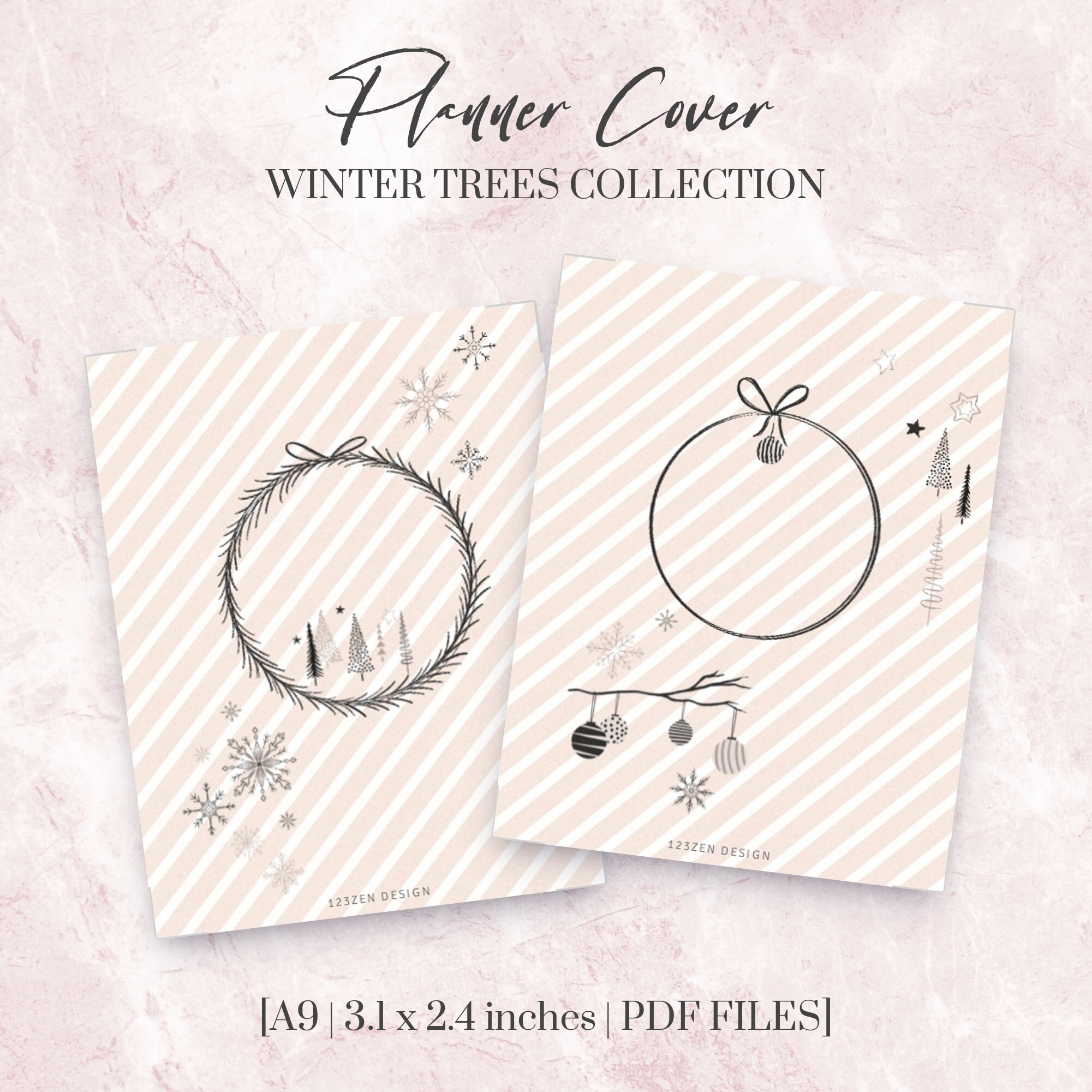A9 SIZE Winter Trees Collection Planner Notes Set of 6 - Etsy