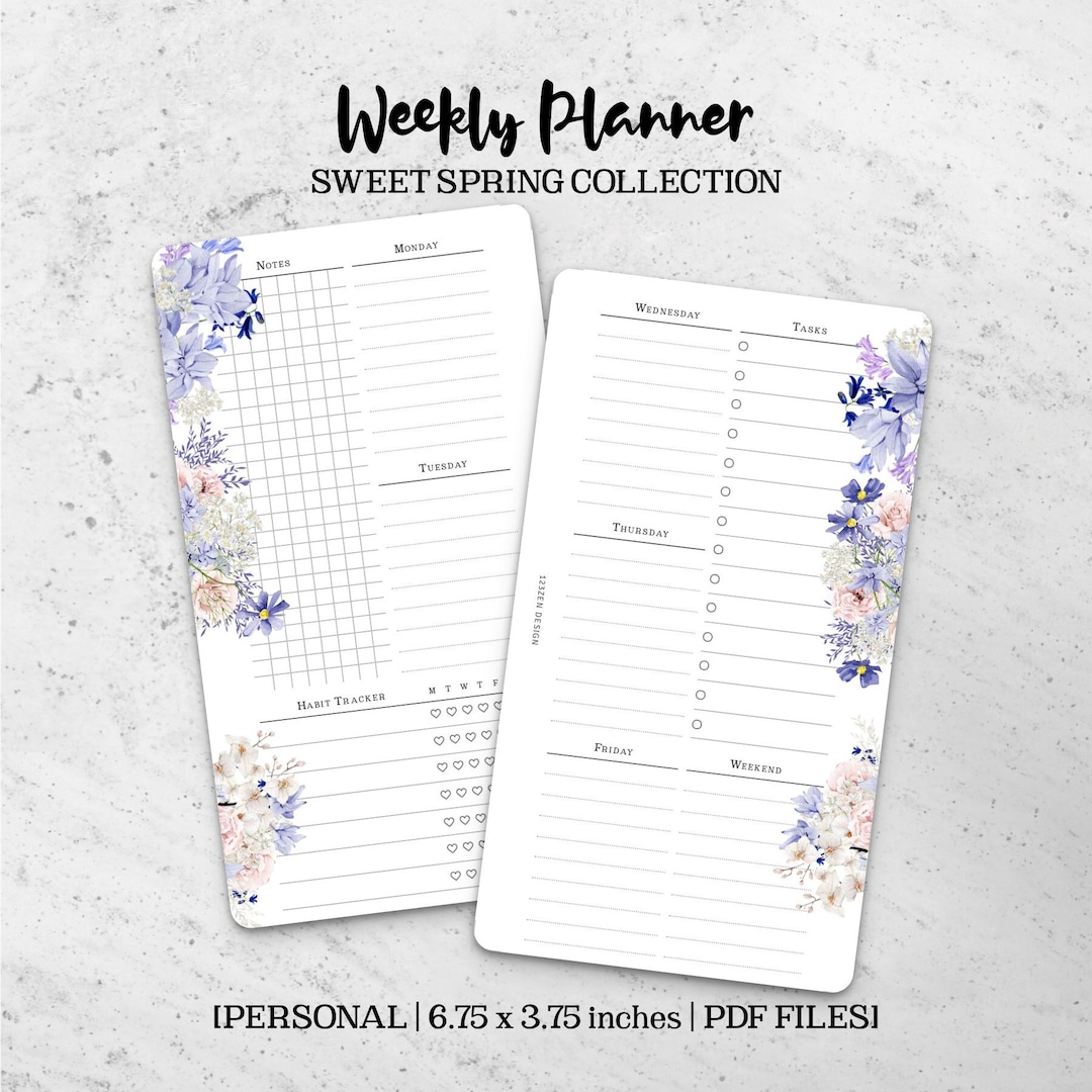 PERSONAL SIZE - Sweet Spring Collection | Month, Week, Daily Planners ...