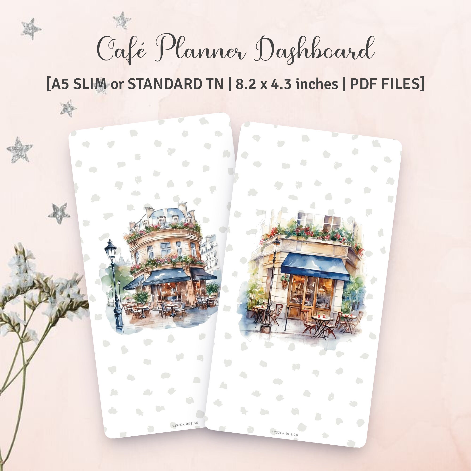 A5 SLIM SIZE Café Dashboard/cover Set - Etsy