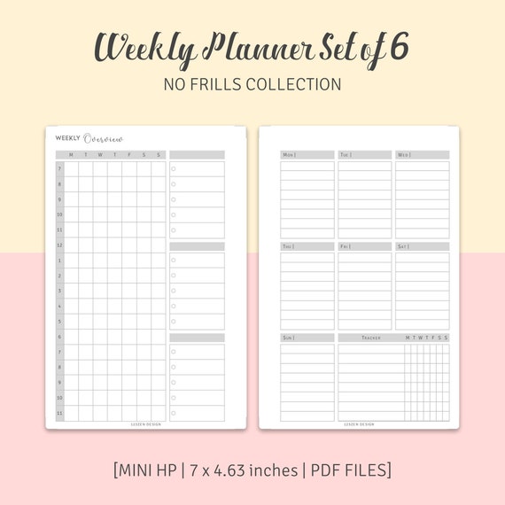 MINI HAPPY PLANNER No Frills Collection Weekly Planner - Etsy