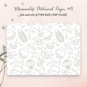 A4 and US LETTER - Minimalist Style Printable Dashboard or Design Paper ...