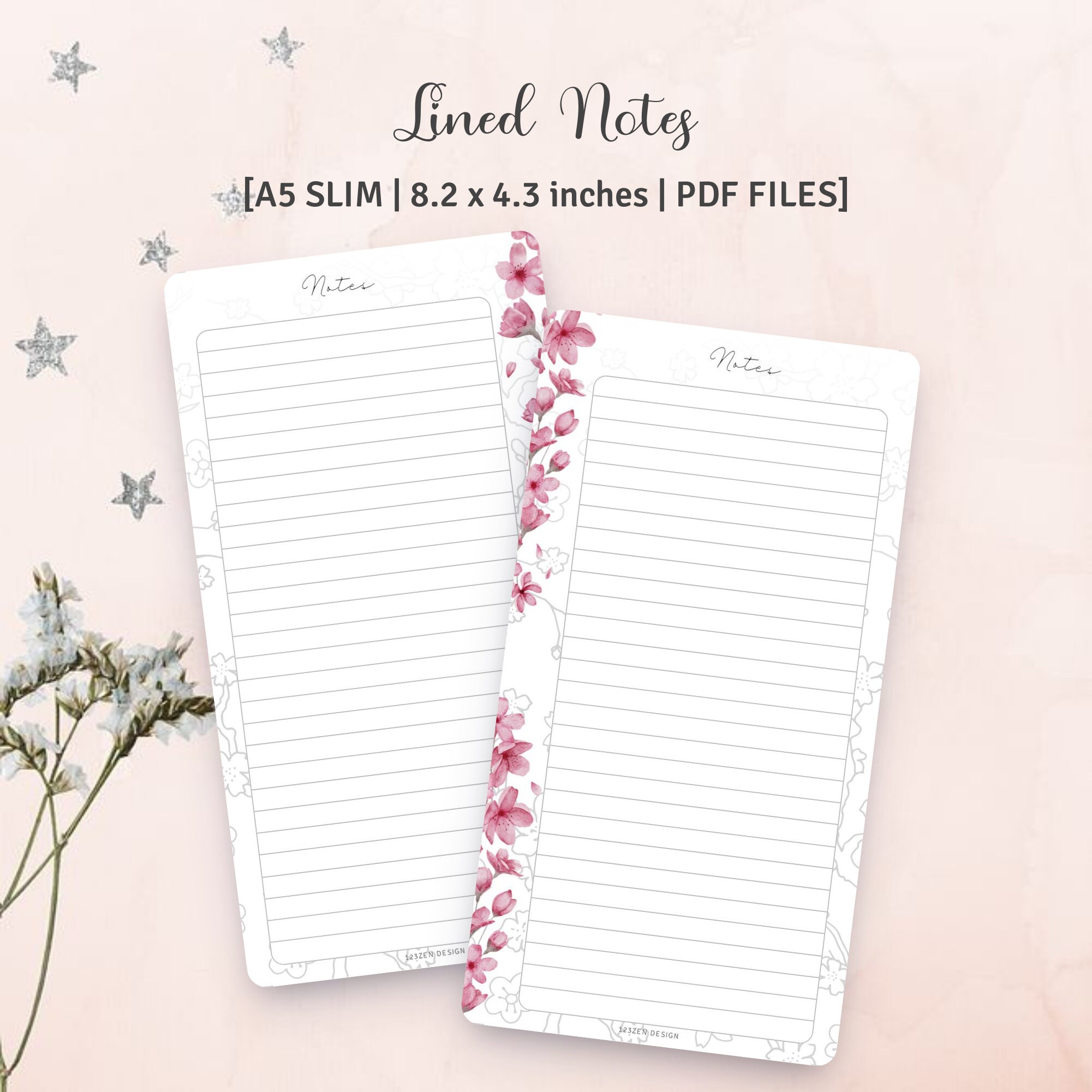 A5 SLIM SIZE Yamazakura Planner Set of 6 - Etsy